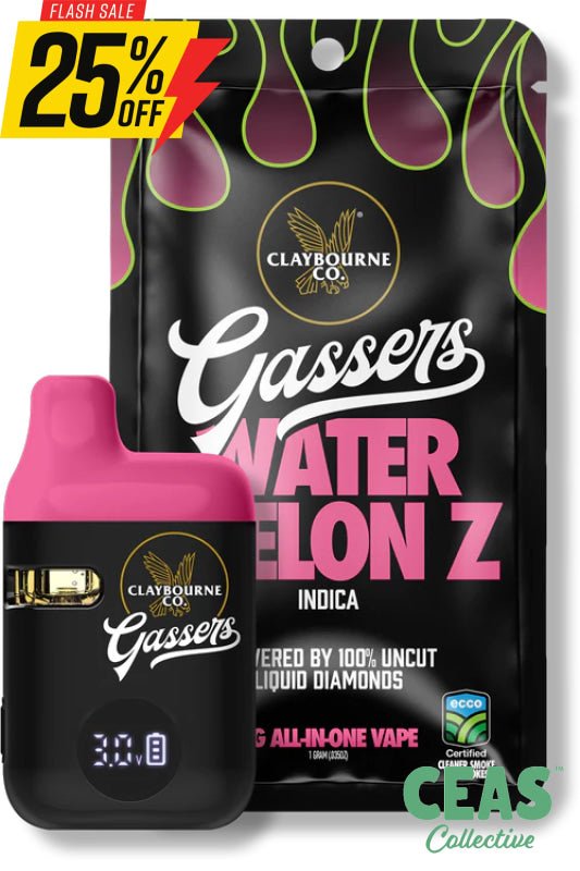 🍉💤 Watermelon Z 1g AIO Gassers Vape – Claybourne Co. | Indica | CEAS
